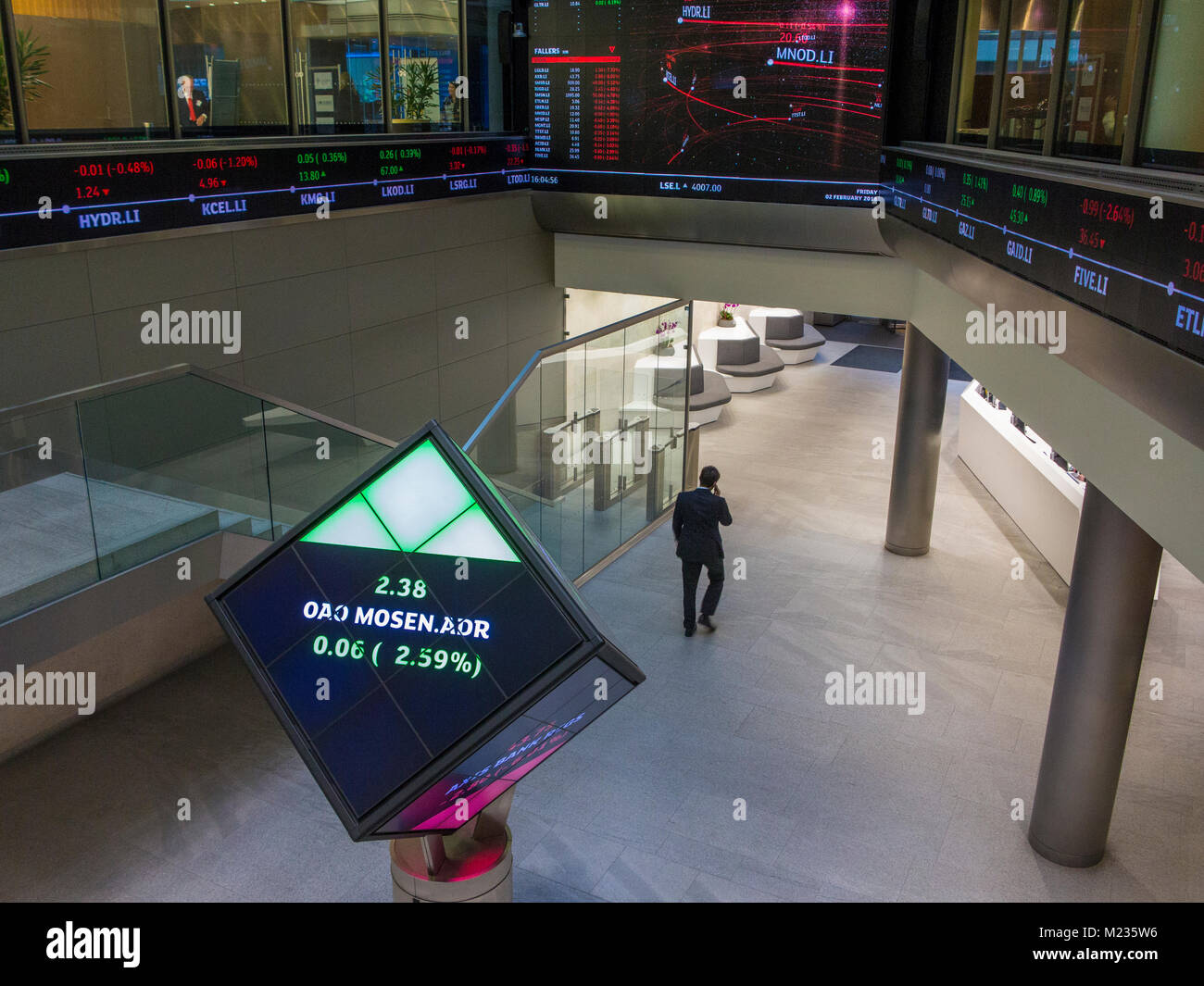 Interior of the London Stock Exchange reception area Stock Photo - Alamy