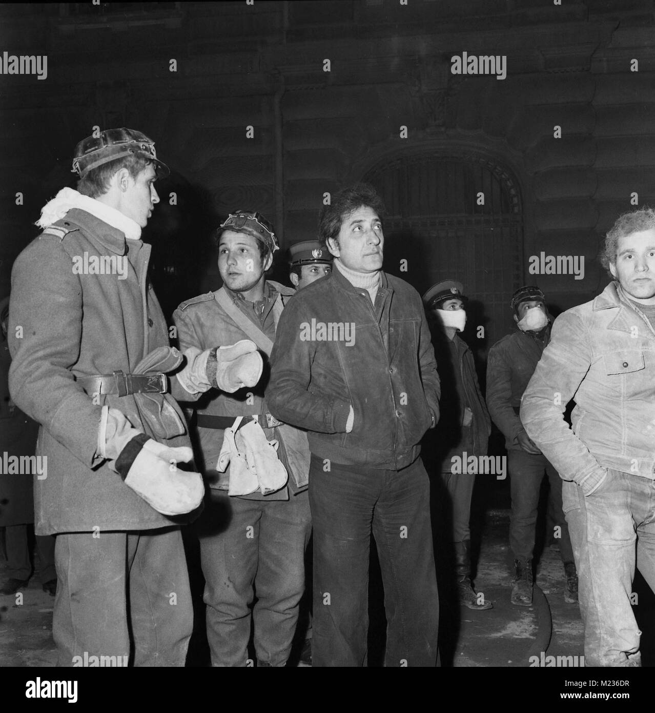 Rescuers after the deadly earthquake of March 1977 in Bucharest ...