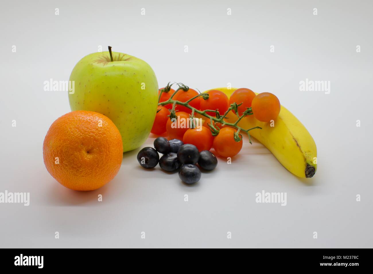 Five a day - A selection of fresh fruit which can give you a well ...