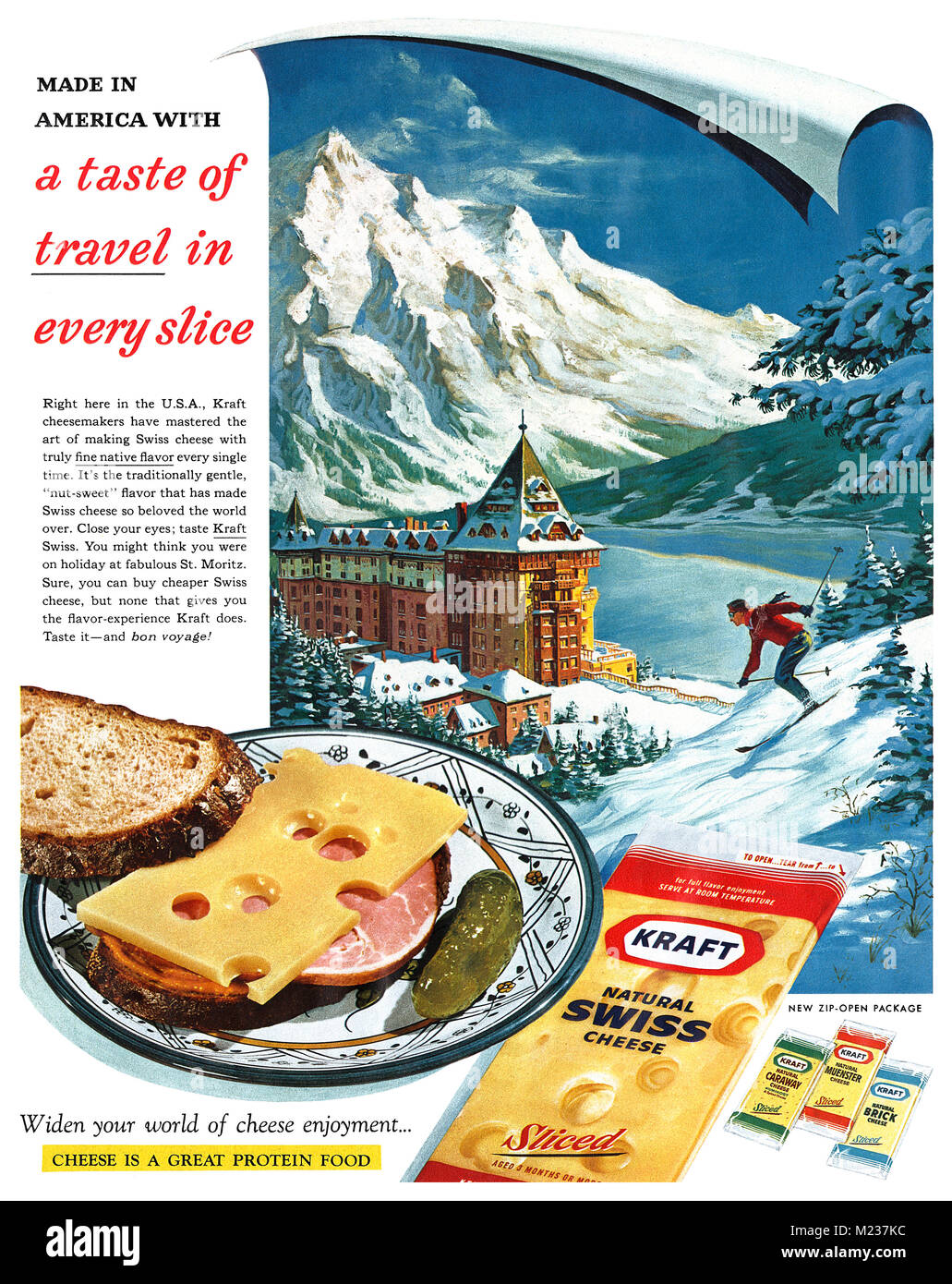 Vintage cheese advert hi-res stock photography and images - Alamy