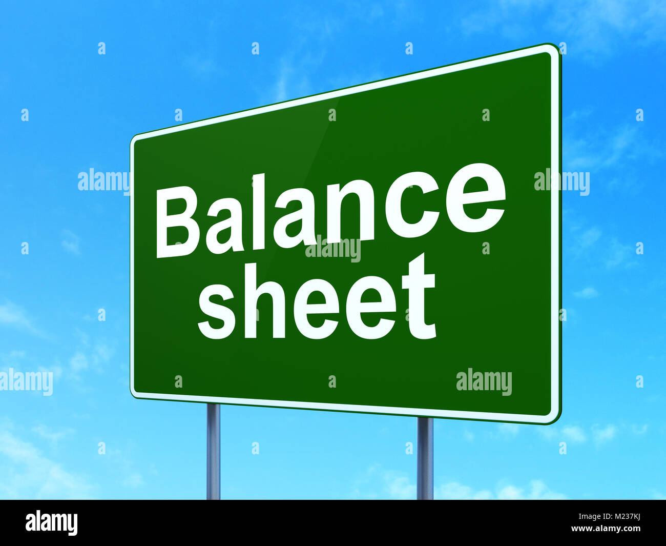 Money concept: Balance Sheet on road sign background Stock Photo - Alamy