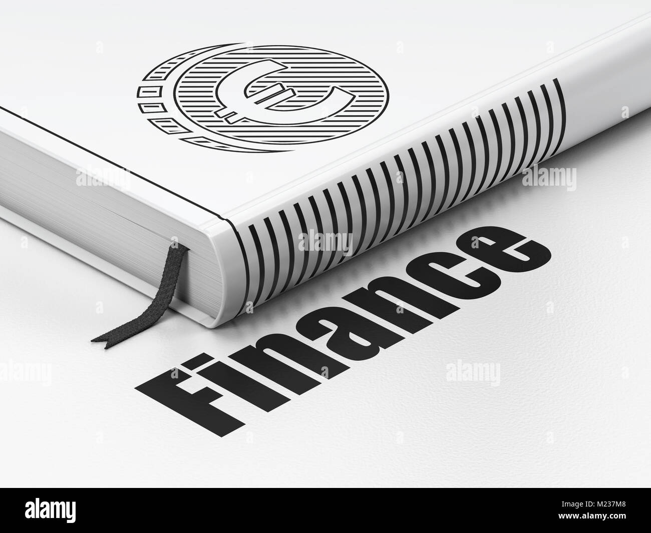 Currency concept: book Euro Coin, Finance on white background Stock ...