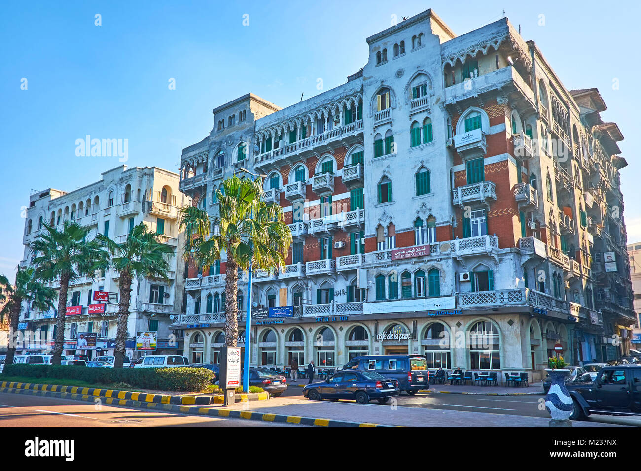 ALEXANDRIA, EGYPT - DECEMBER 18, 2017: The old town boasts beautiful ...
