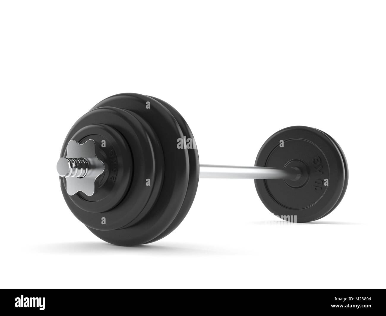 Barbell isolated on white background Stock Photo - Alamy