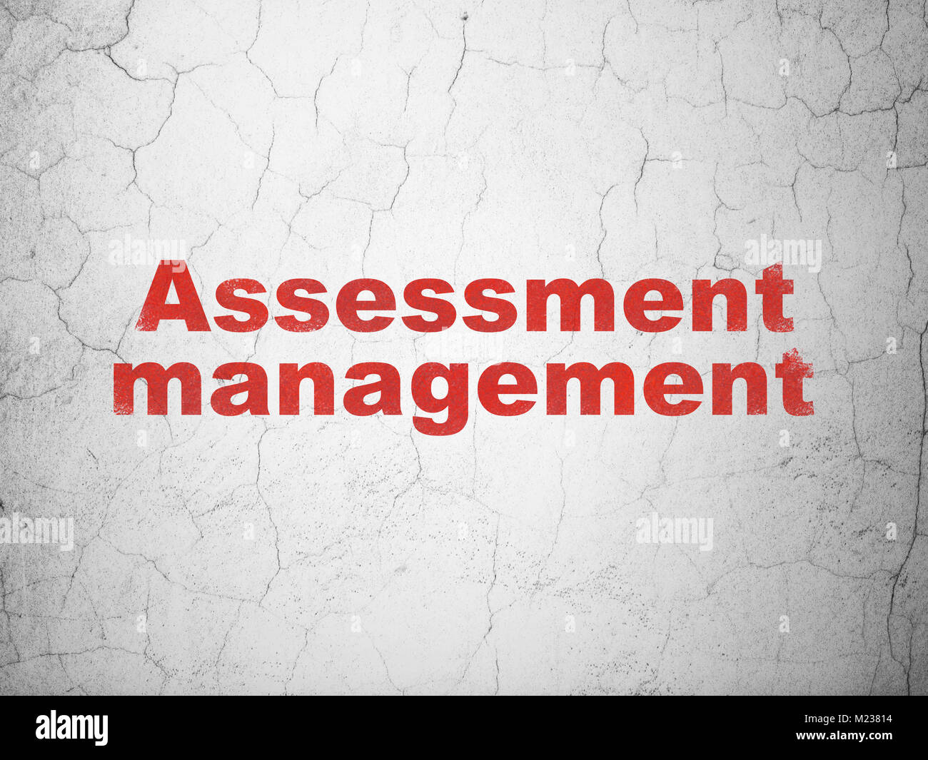 Business concept: Assessment Management on wall background Stock Photo - Alamy