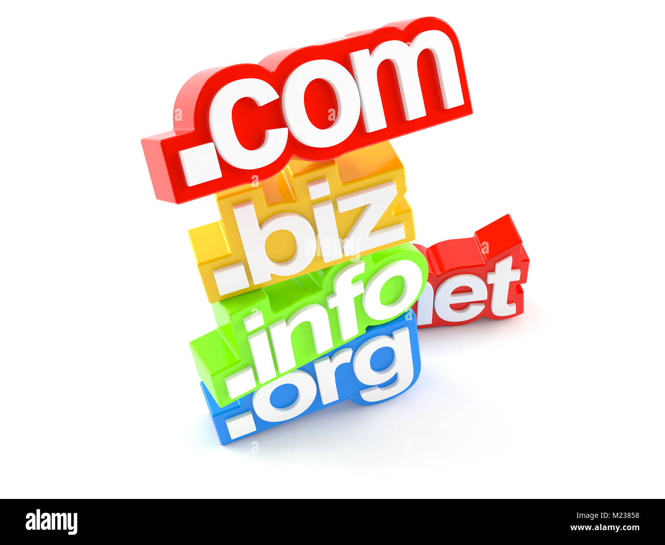 Domains name isolated on white background Stock Photo - Alamy