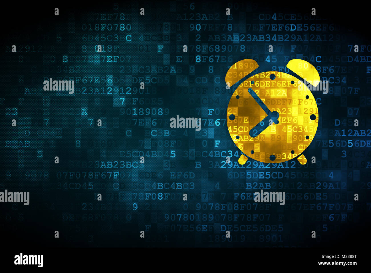 Time concept: Alarm Clock on digital background Stock Photo - Alamy