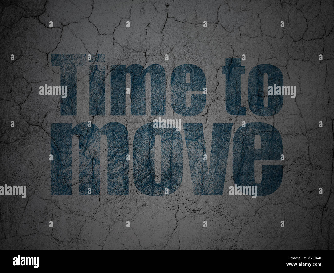 Timeline concept: Time to Move on grunge wall background Stock Photo ...