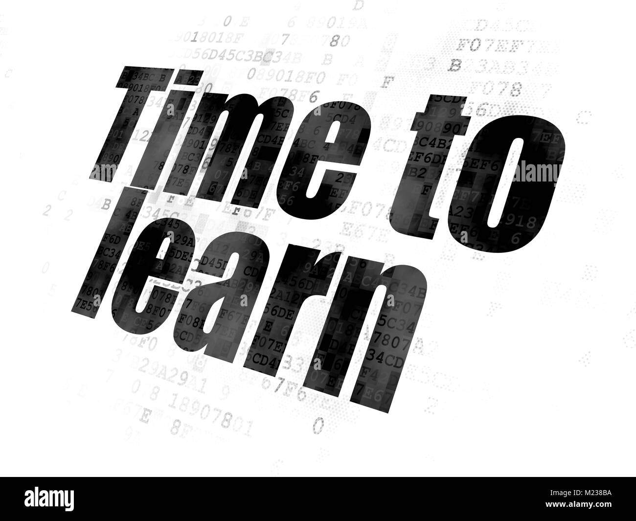 Time concept: Time to Learn on Digital background Stock Photo - Alamy