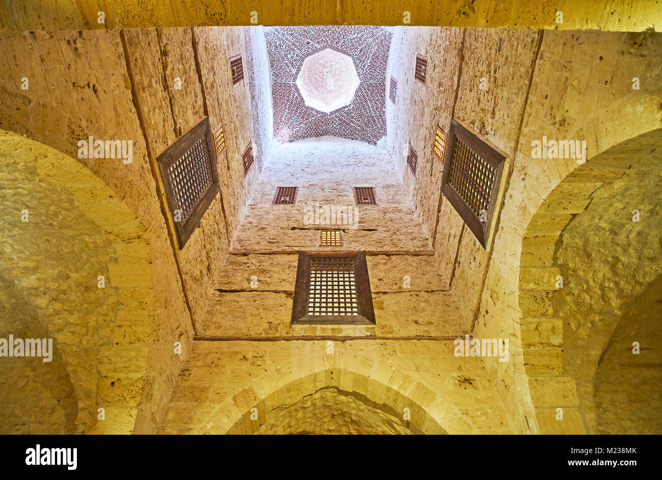 ALEXANDRIA, EGYPT - DECEMBER 17, 2017: The brick dome of the medieval ...