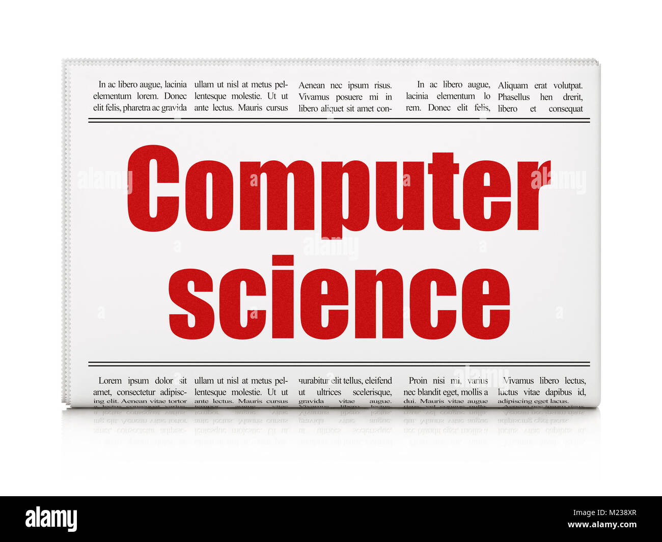 Science concept: newspaper headline Computer Science Stock Photo - Alamy
