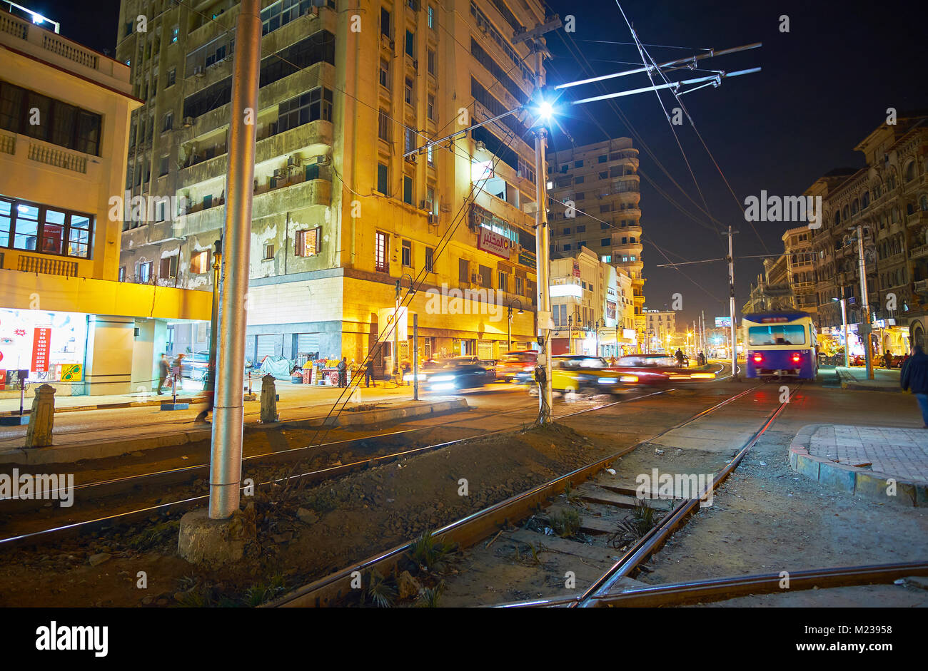 Alexandria tram egypt hi-res stock photography and images - Alamy