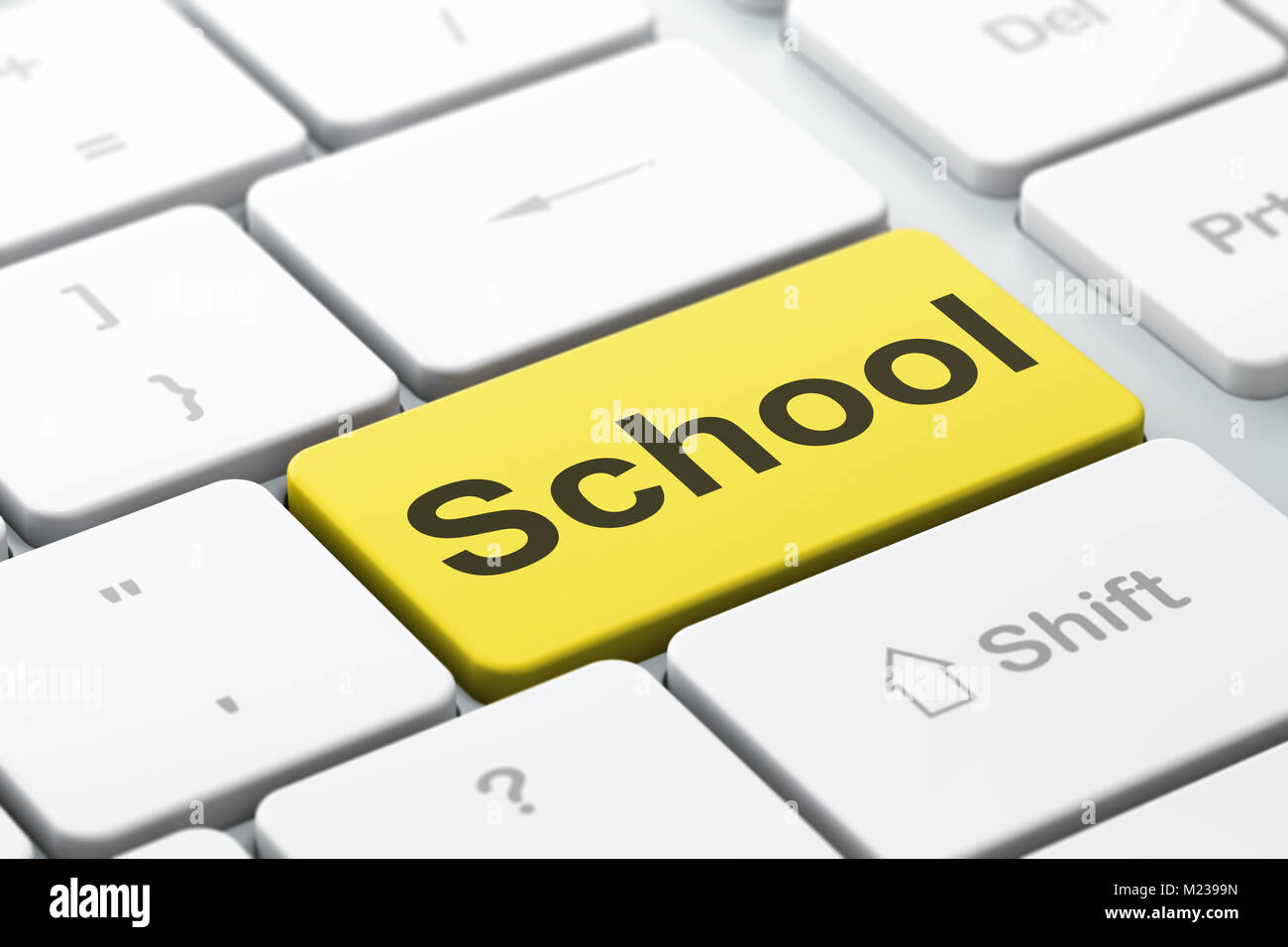 Learning concept: School on computer keyboard background Stock Photo ...
