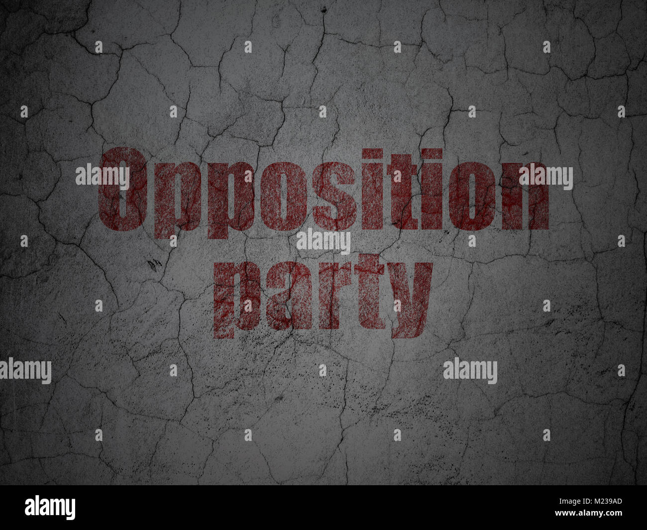 Political concept: Opposition Party on grunge wall background Stock ...
