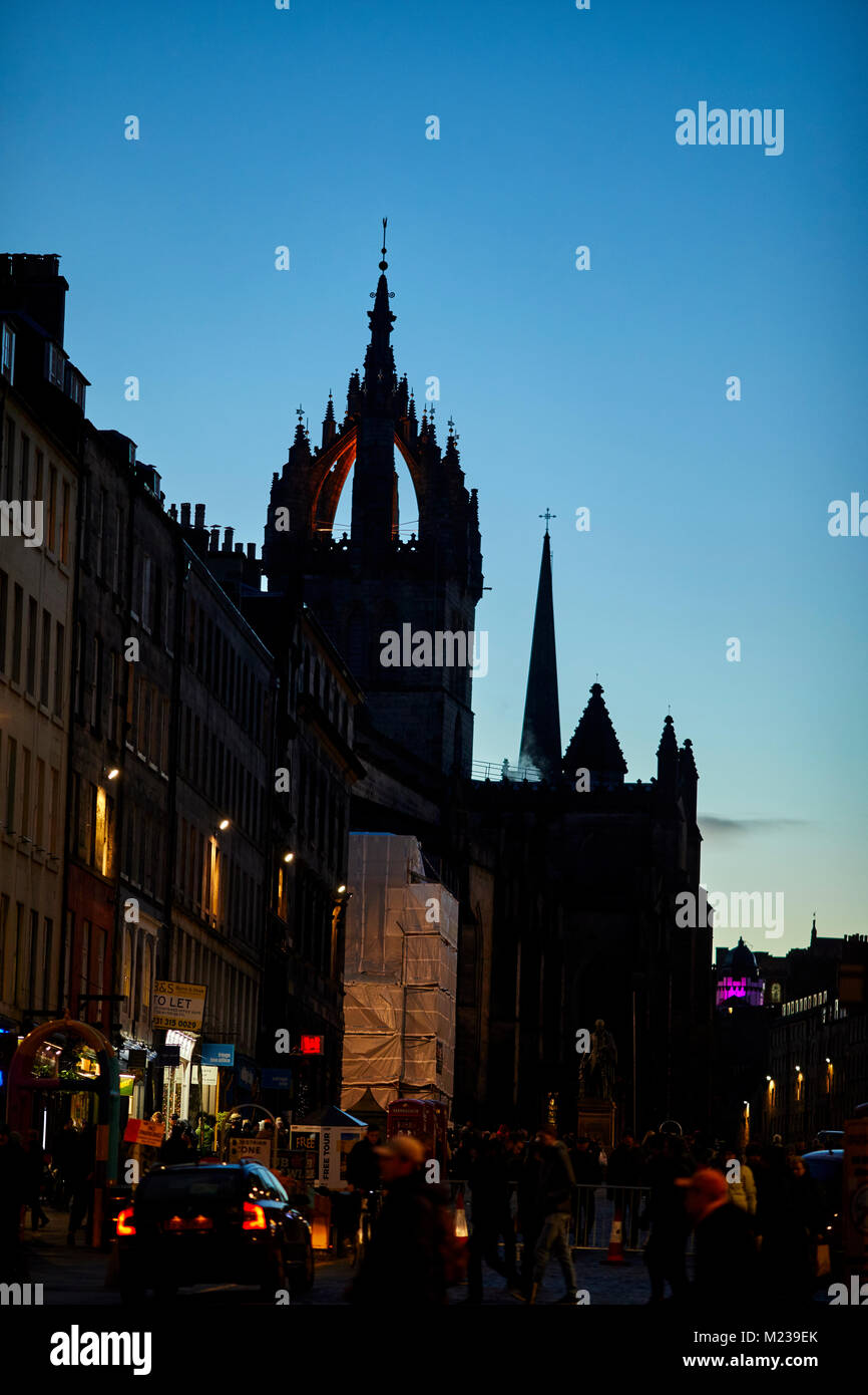 Edinburgh capital city of Scotland, historic landmark royal mile ...