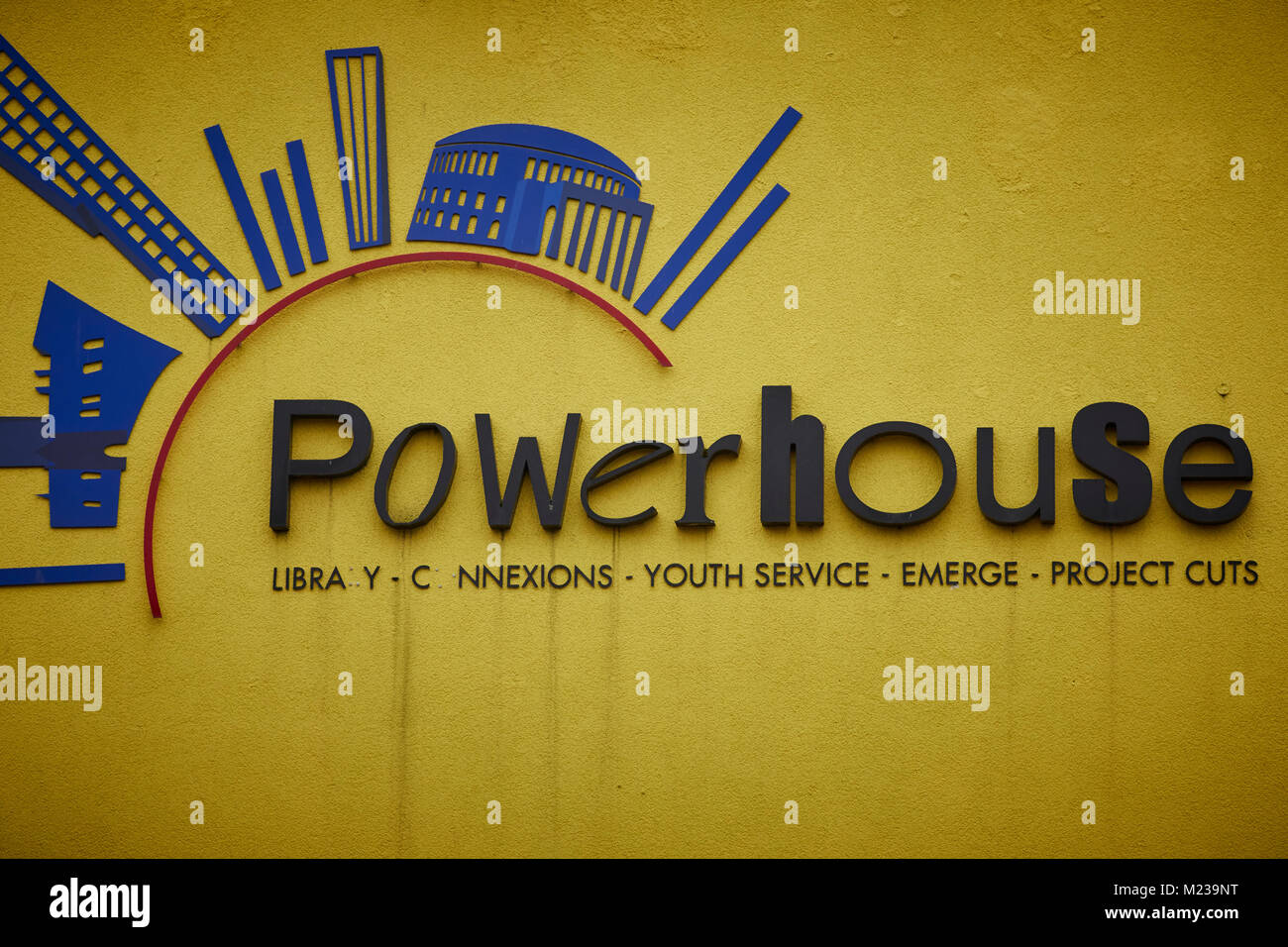 Moss side Manchester, Millennium Powerhouse youth club built in 1999 on ...