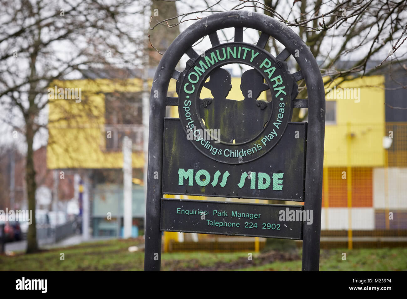 Moss side Manchester, Millennium Powerhouse youth club built in 1999 on ...