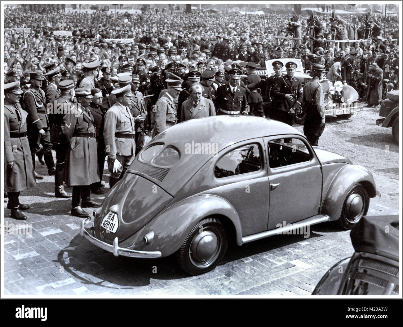 1930's ADOLF HITLER with DR. FERDINAND PORSCHE at the launch event of ...