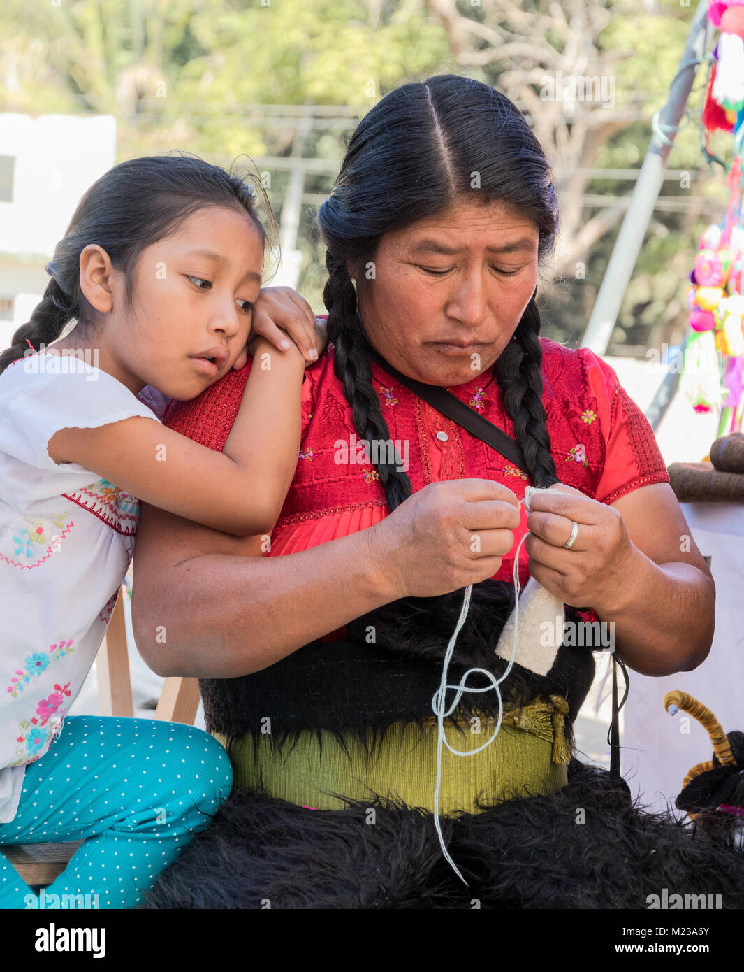 Woman from the Tzotzil group, one of eleven indiginous peoples living ...