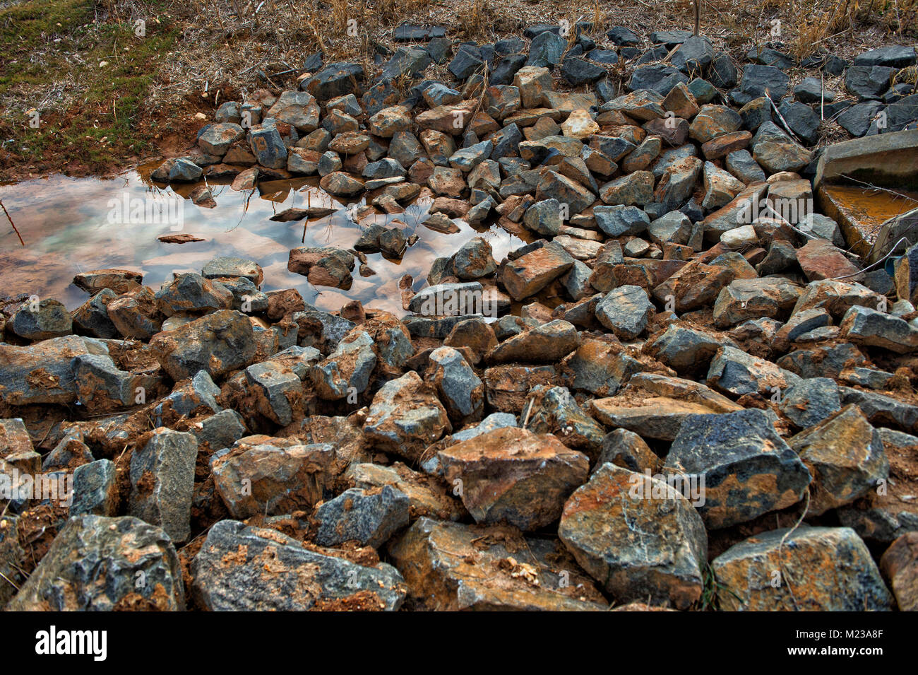 UNITED STATES: 2018: Drainage ditch at Historic Selma Estates that is ...