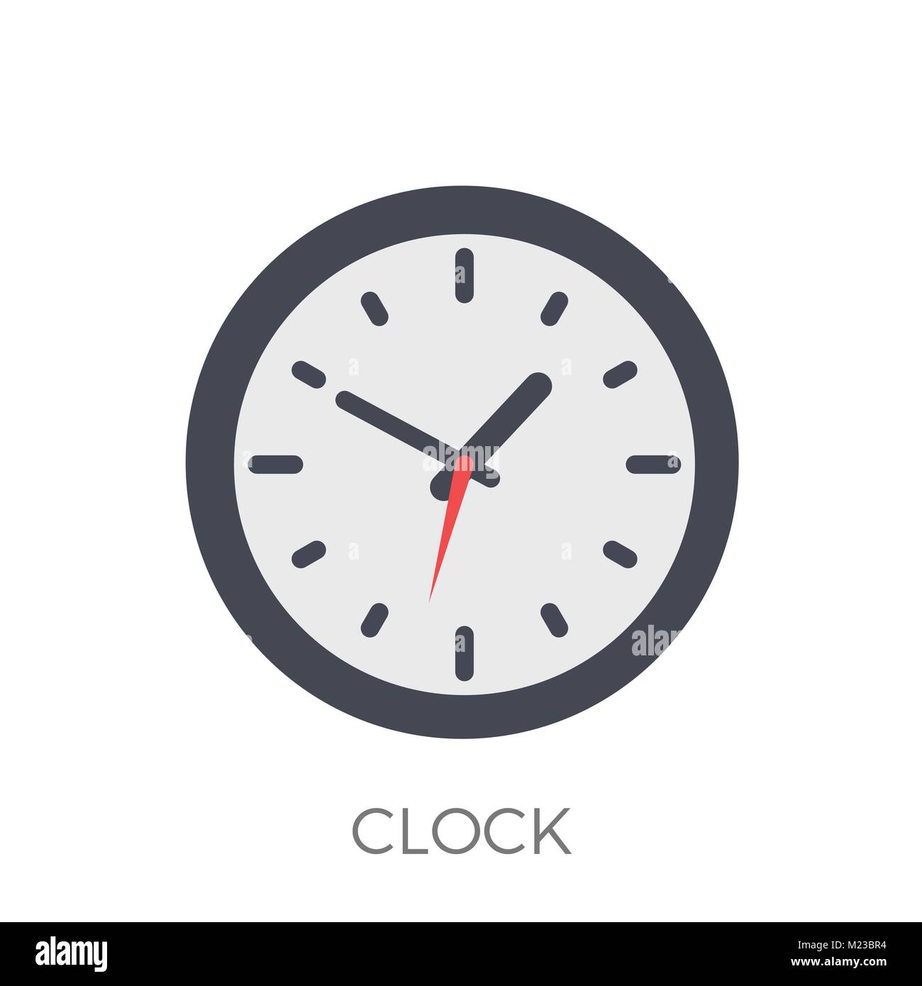 Clock Icon Vector. Isolated on White Background. Trendy Flat Style ...