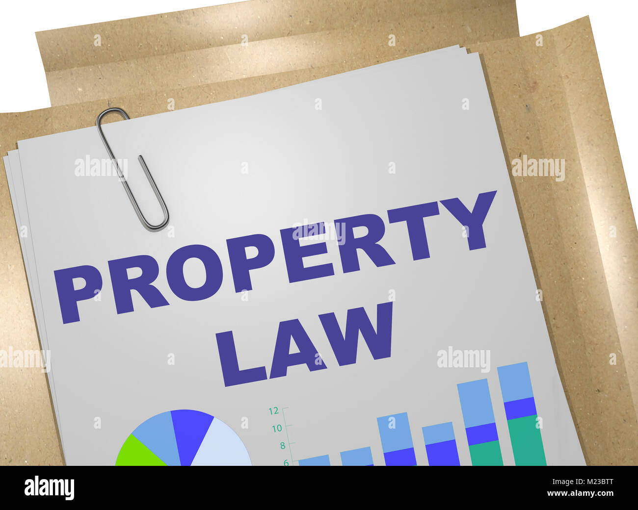 3D illustration of PROPERTY LAW title on business document Stock Photo ...