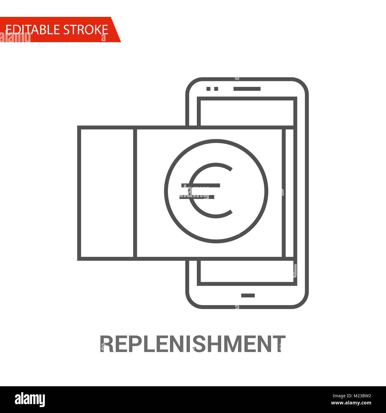 Replenishment Icon. Thin Line Vector Illustration - Adjust stroke ...