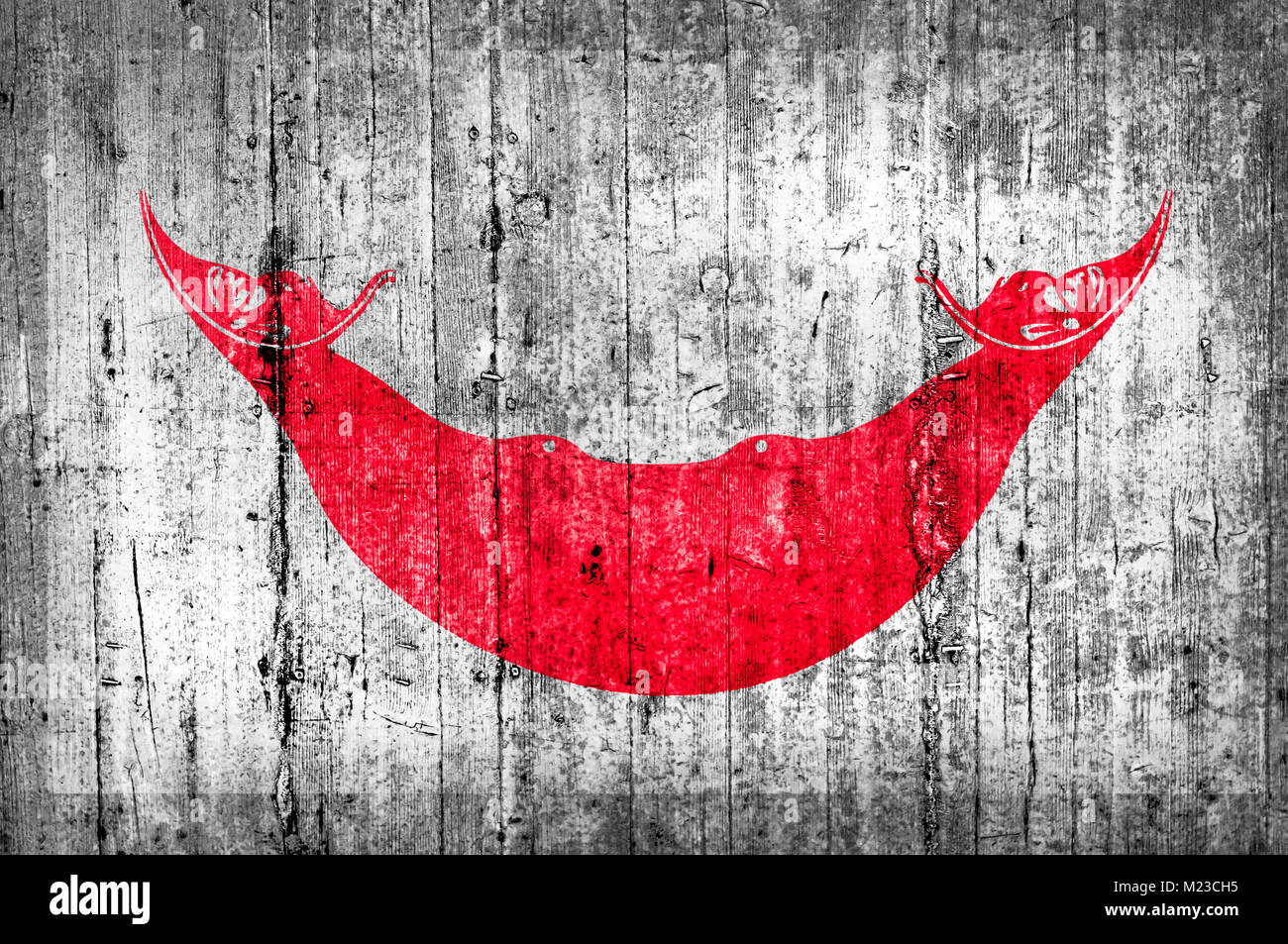 Ester Island flag painted on background texture gray concrete Stock ...