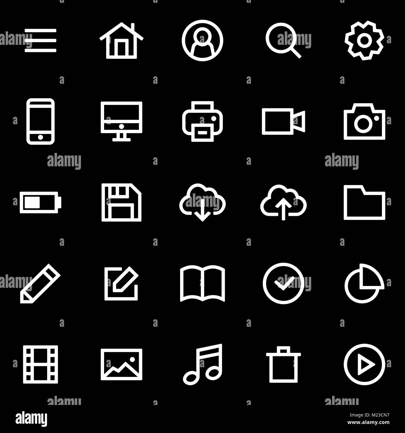 Set home icons simple hi-res stock photography and images - Alamy