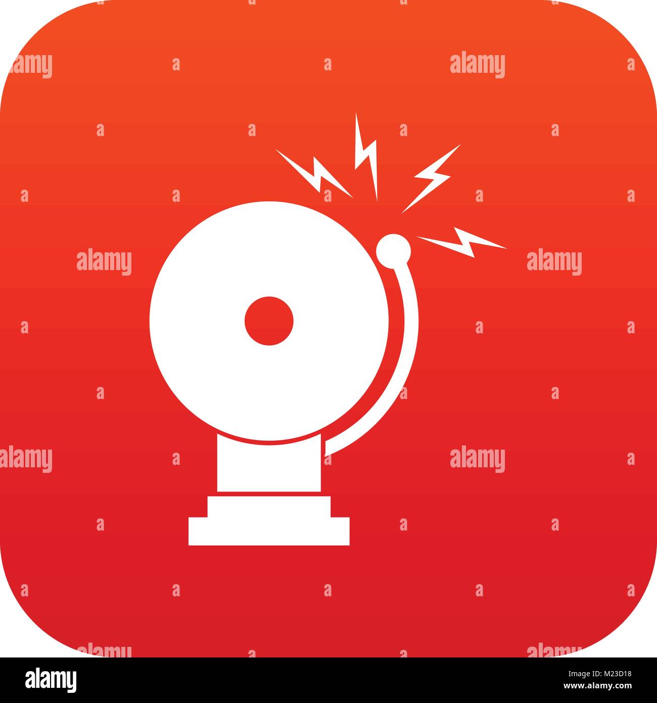 Fire alarm icon digital red Stock Vector Image & Art - Alamy
