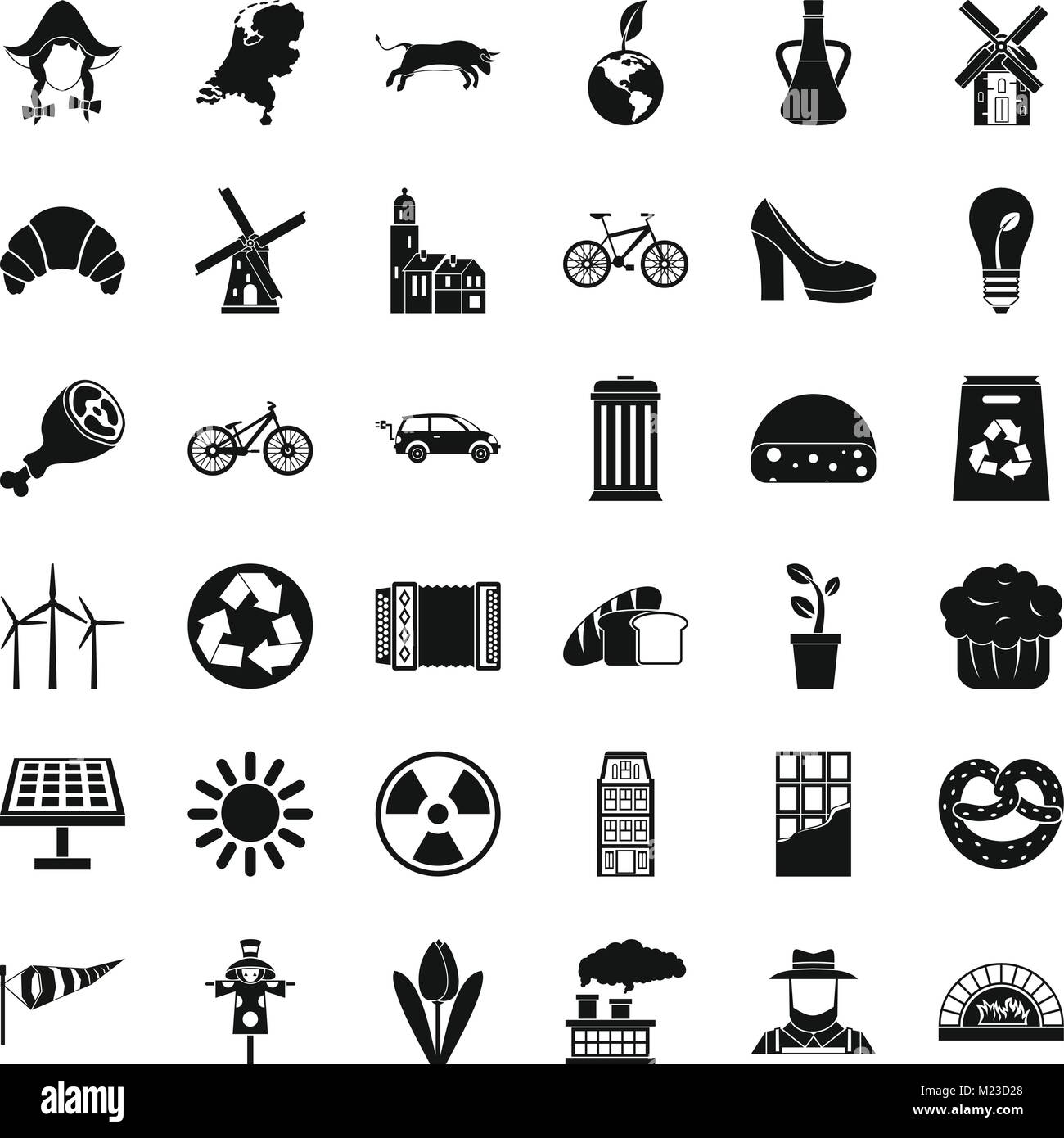 Mill icons set, simple style Stock Vector Image & Art - Alamy