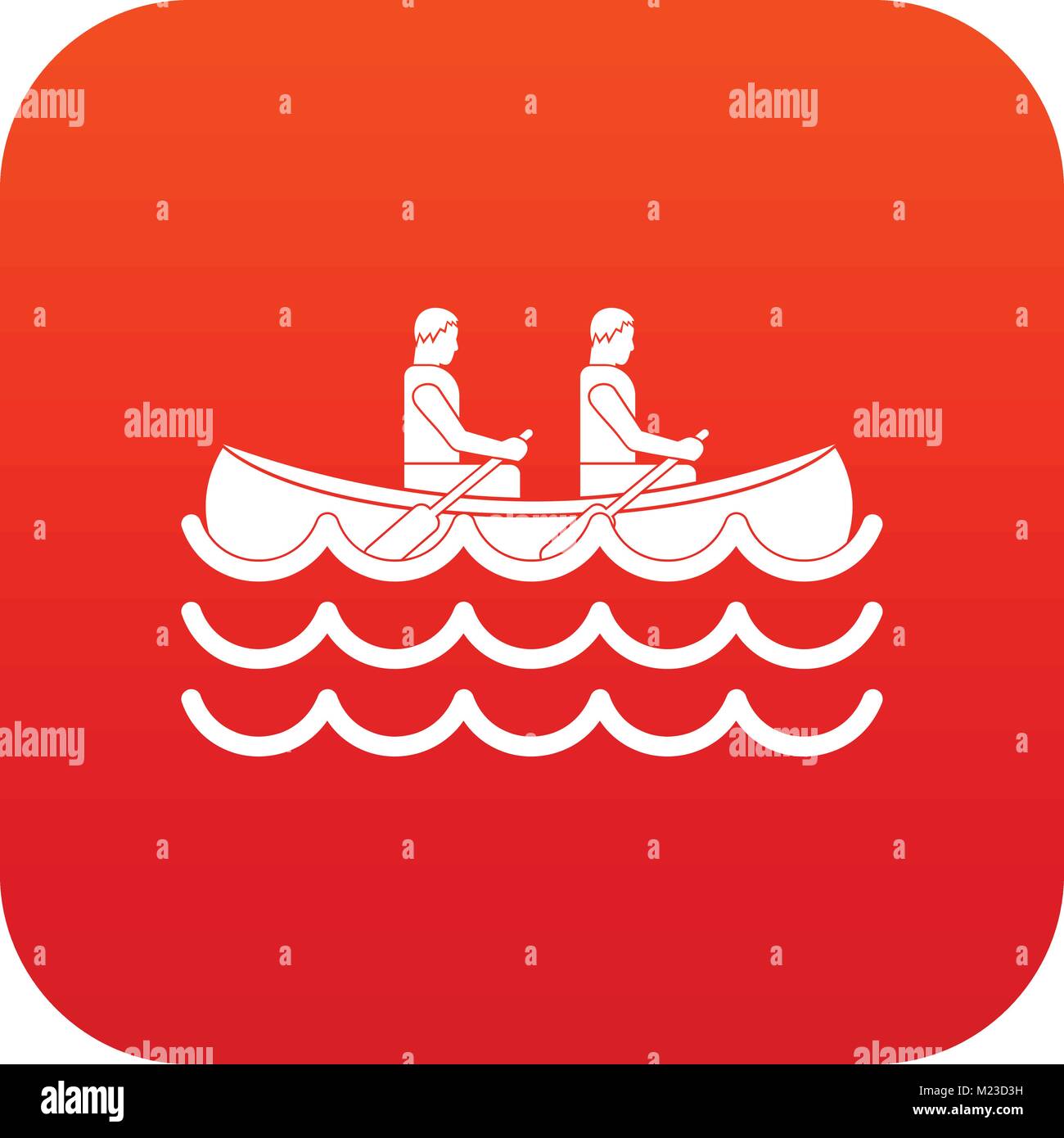 Canoeing icon digital red Stock Vector Image & Art - Alamy