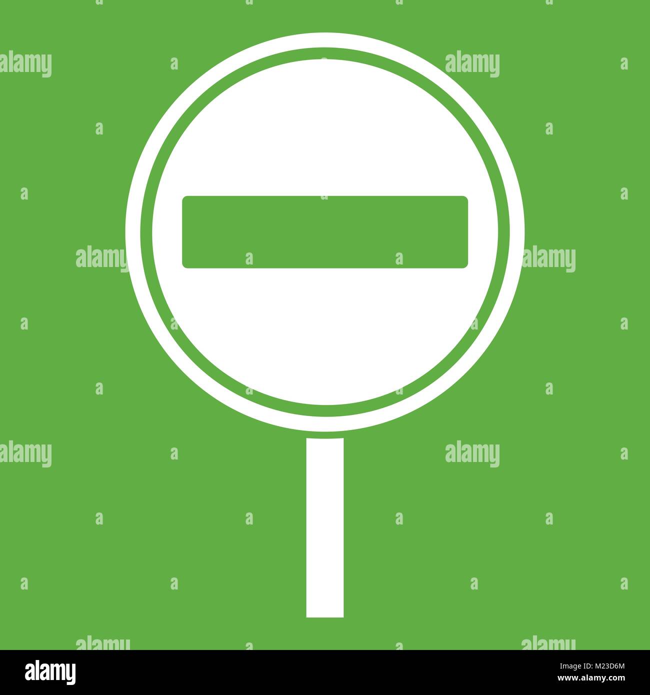 No entry sign icon green Stock Vector Image & Art - Alamy