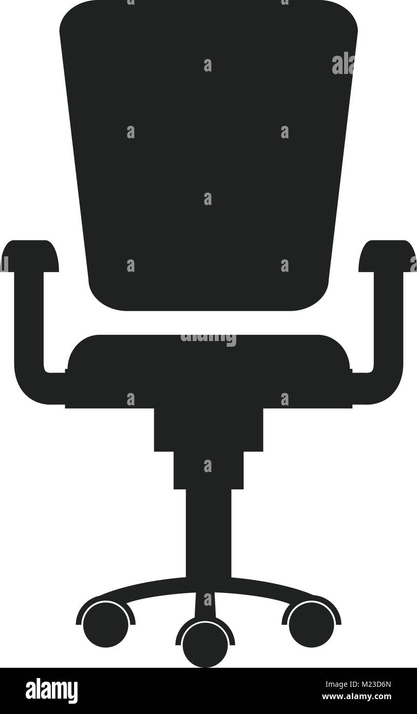 Modern office chair silhouette. Flat design vector Stock Vector Image ...