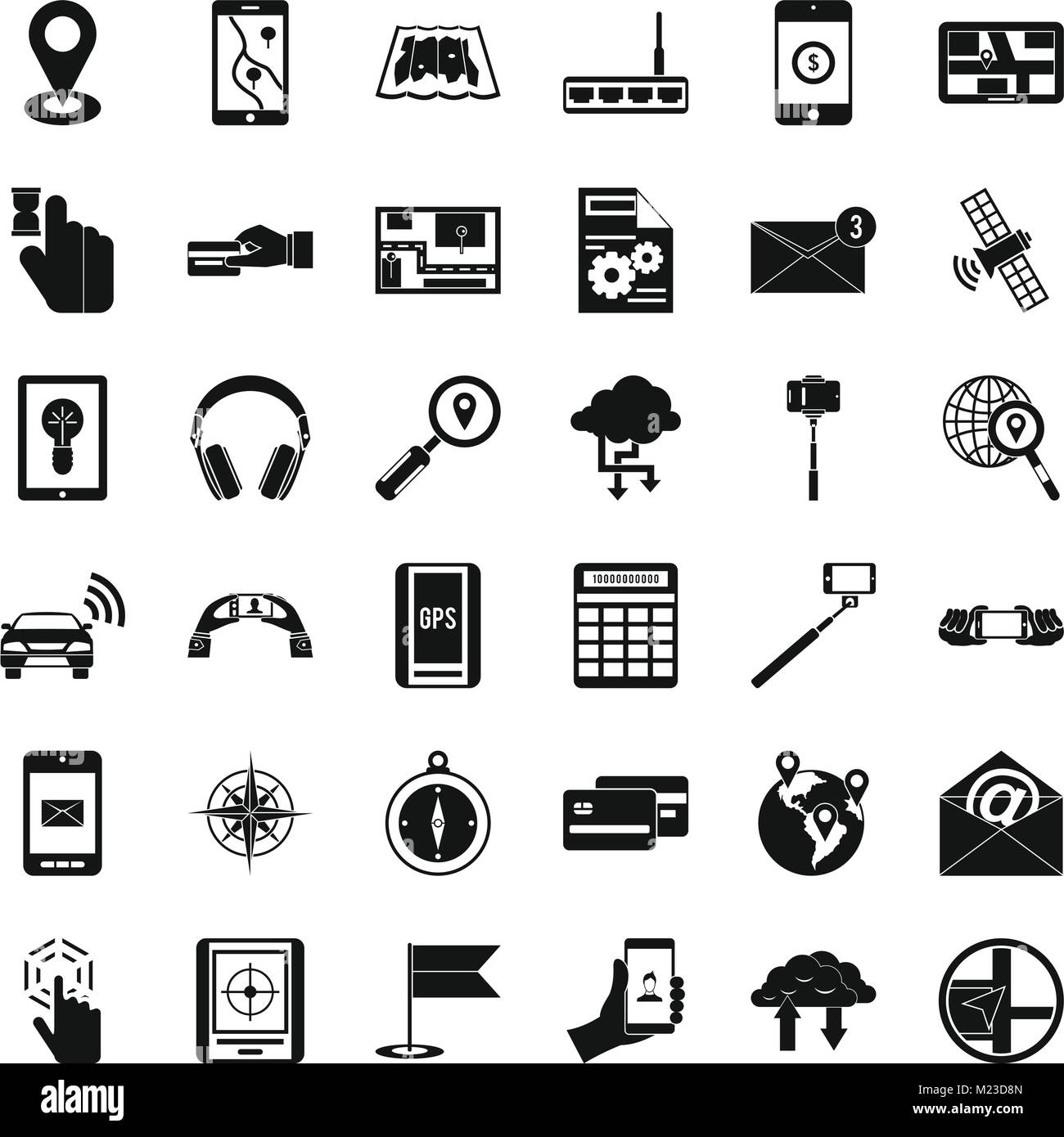 Wireless control icons set, simple style Stock Vector Image & Art - Alamy