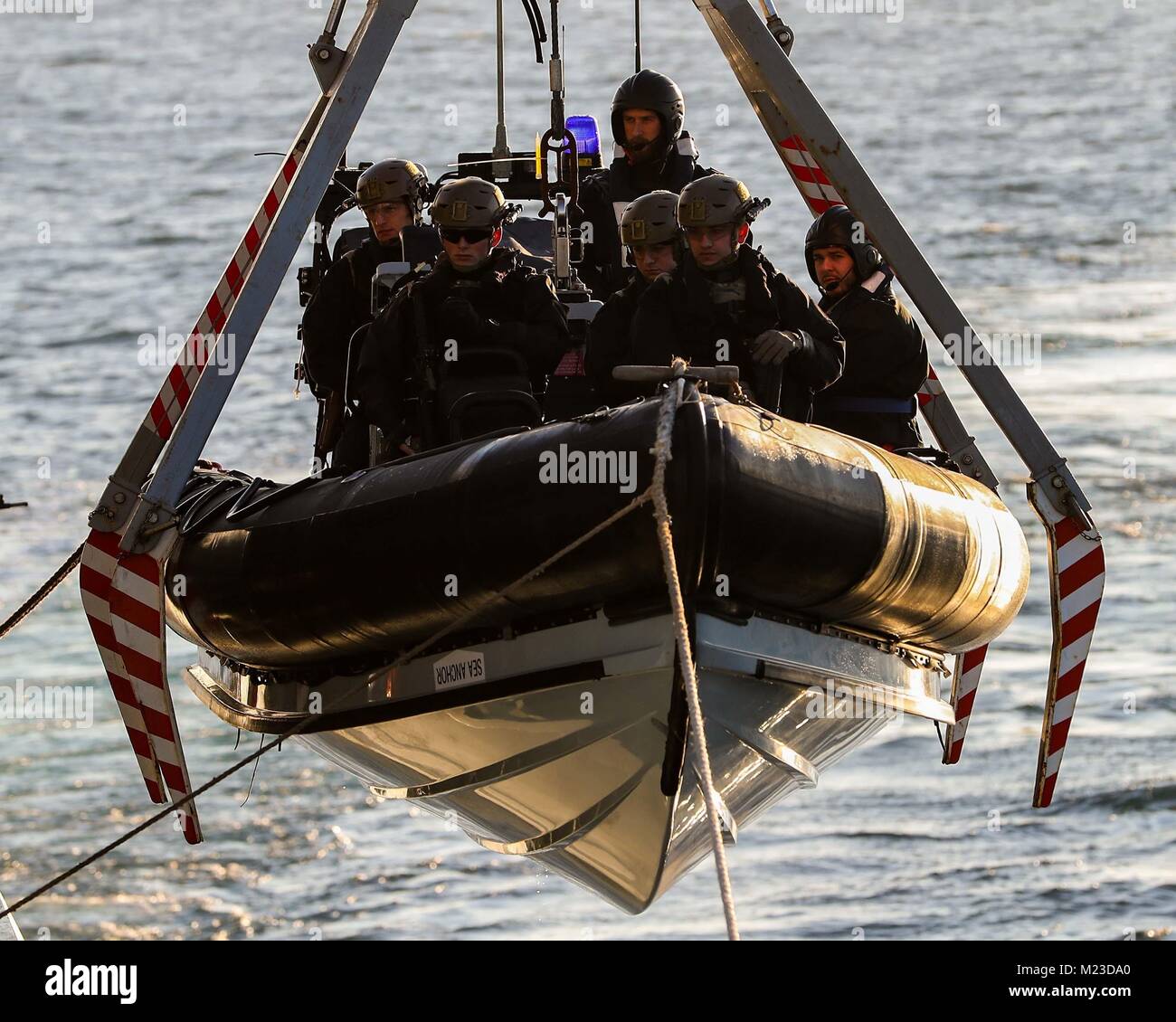 BLACK SEA (February 1, 2018) A Royal Marines Boarding Team departs ...
