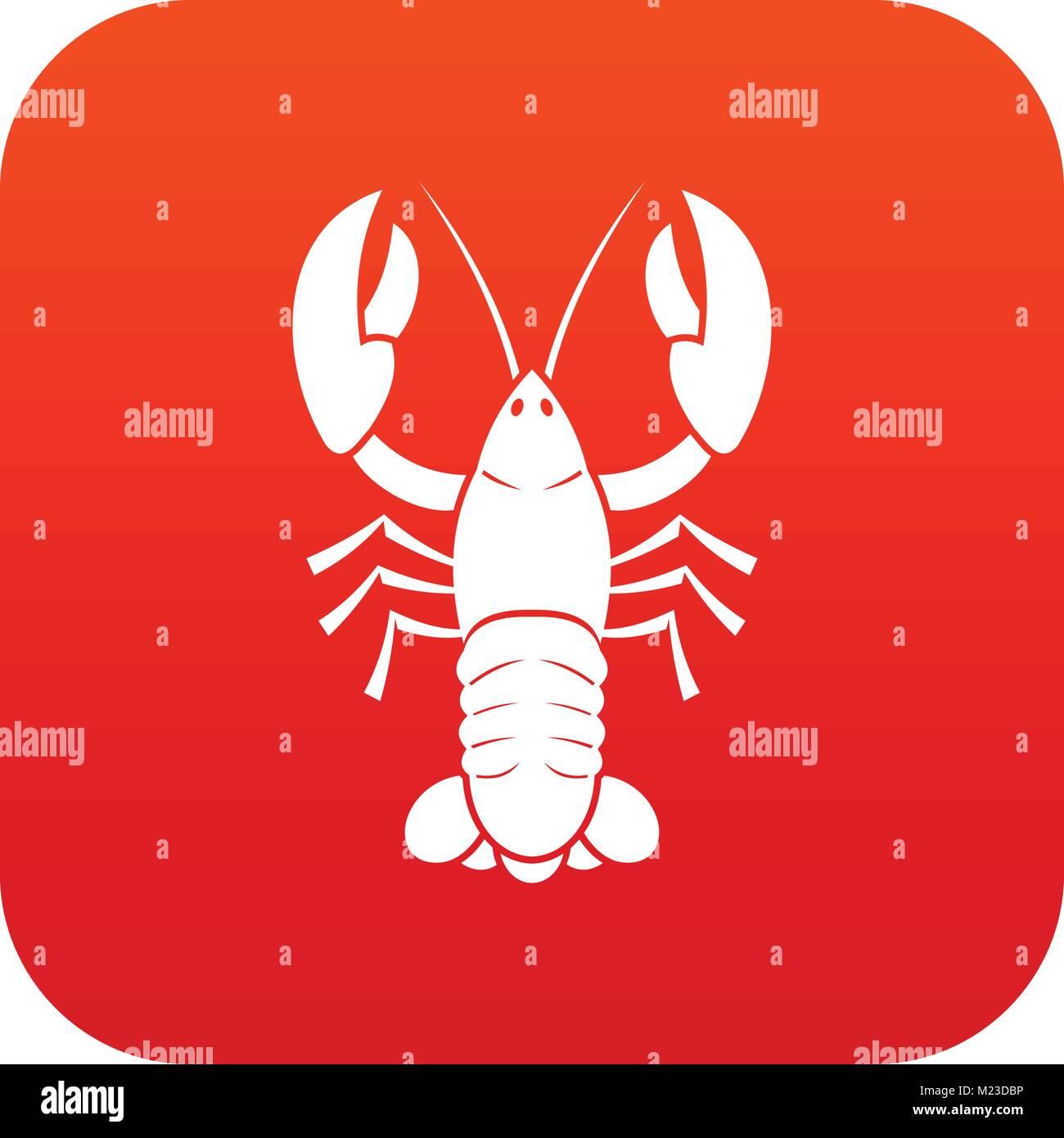 Crawfish icon digital red Stock Vector Image & Art - Alamy