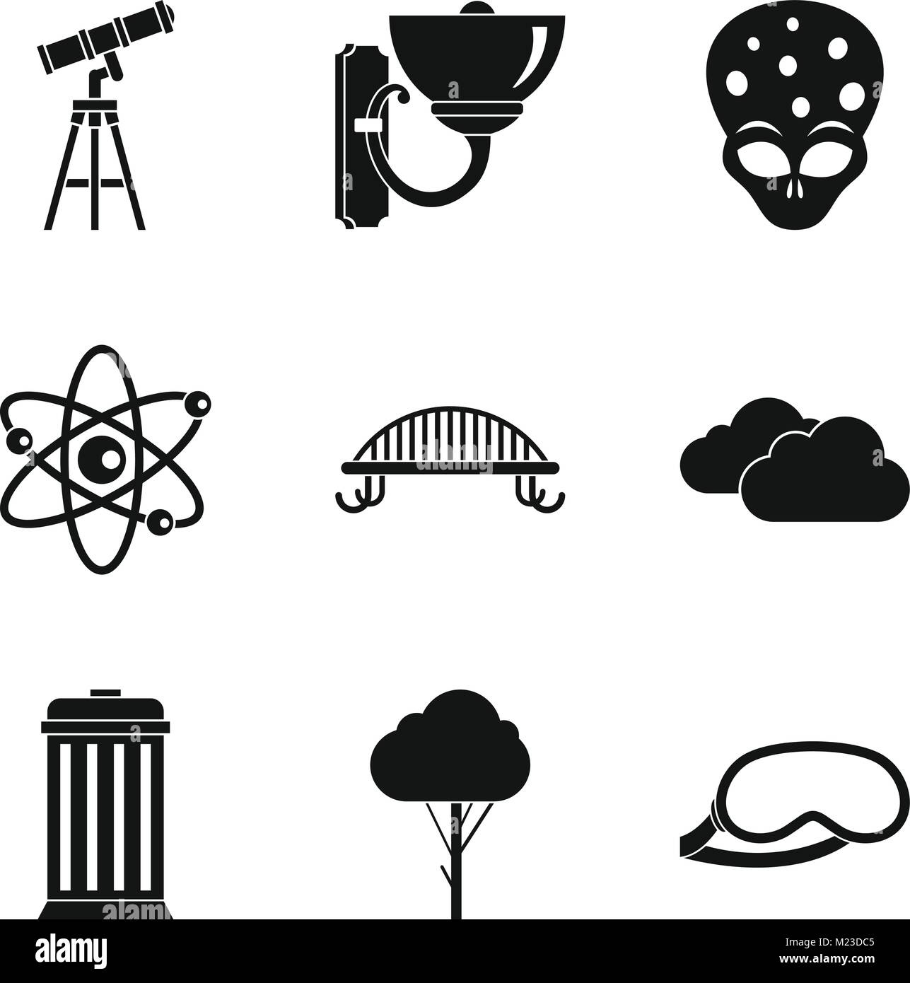 Starry sky icons set, simple style Stock Vector Image & Art - Alamy