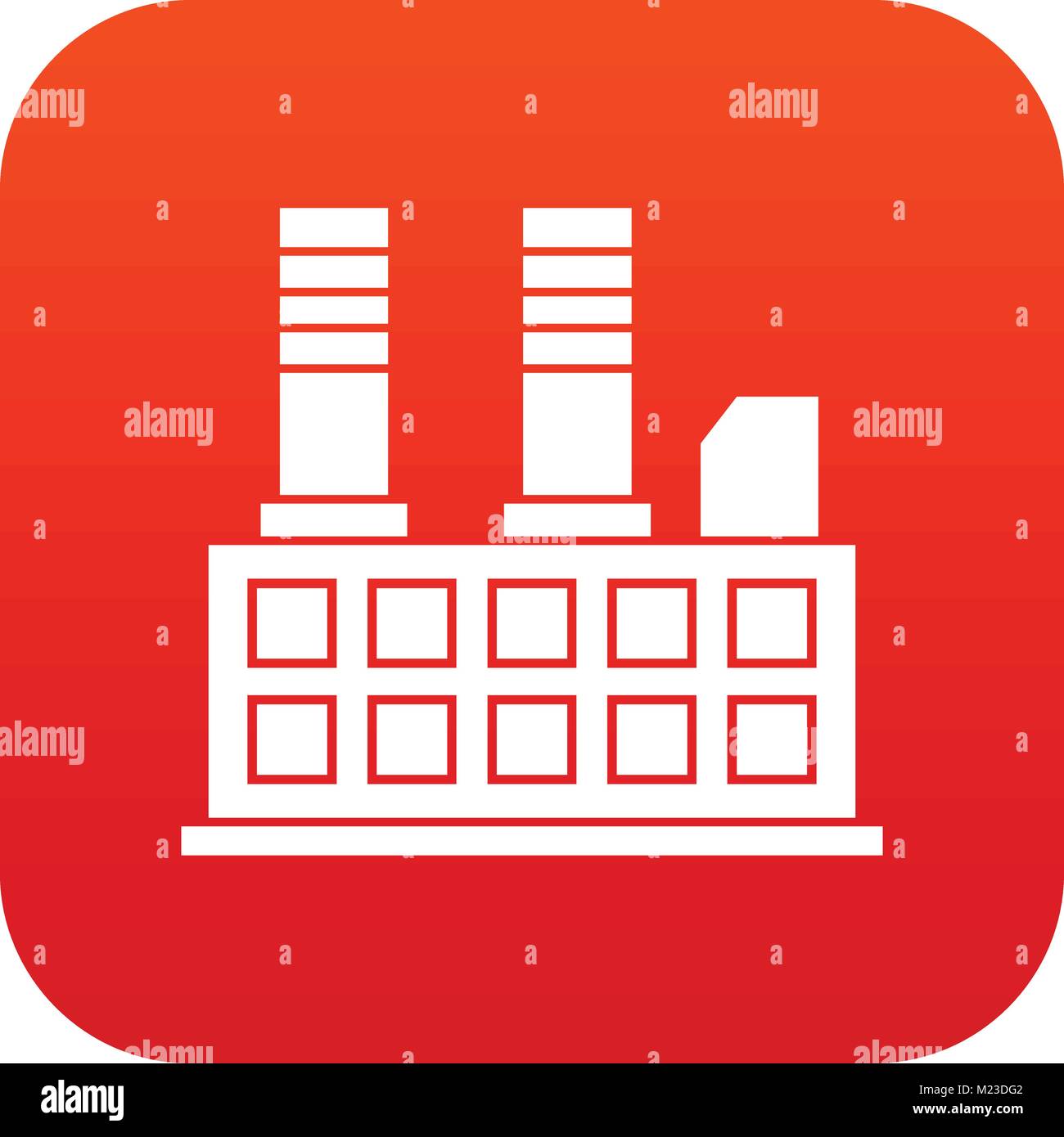 Factory building icon digital red Stock Vector Image & Art - Alamy