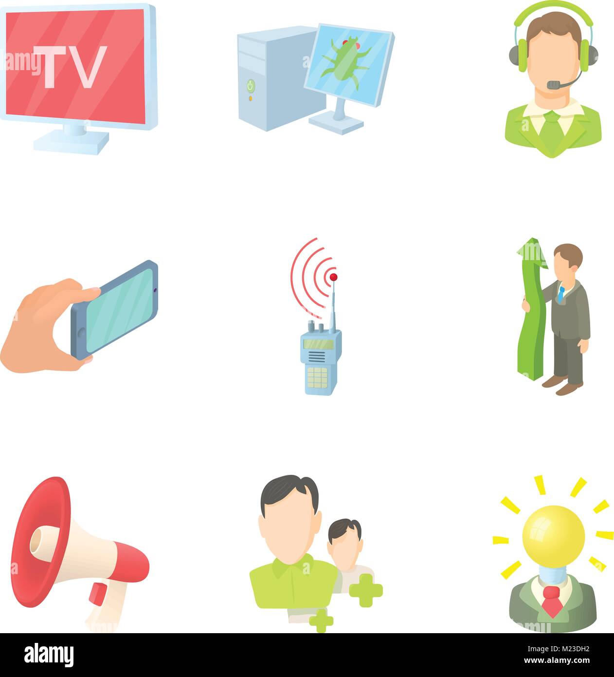 Mass publication icons set, cartoon style Stock Vector Image & Art - Alamy