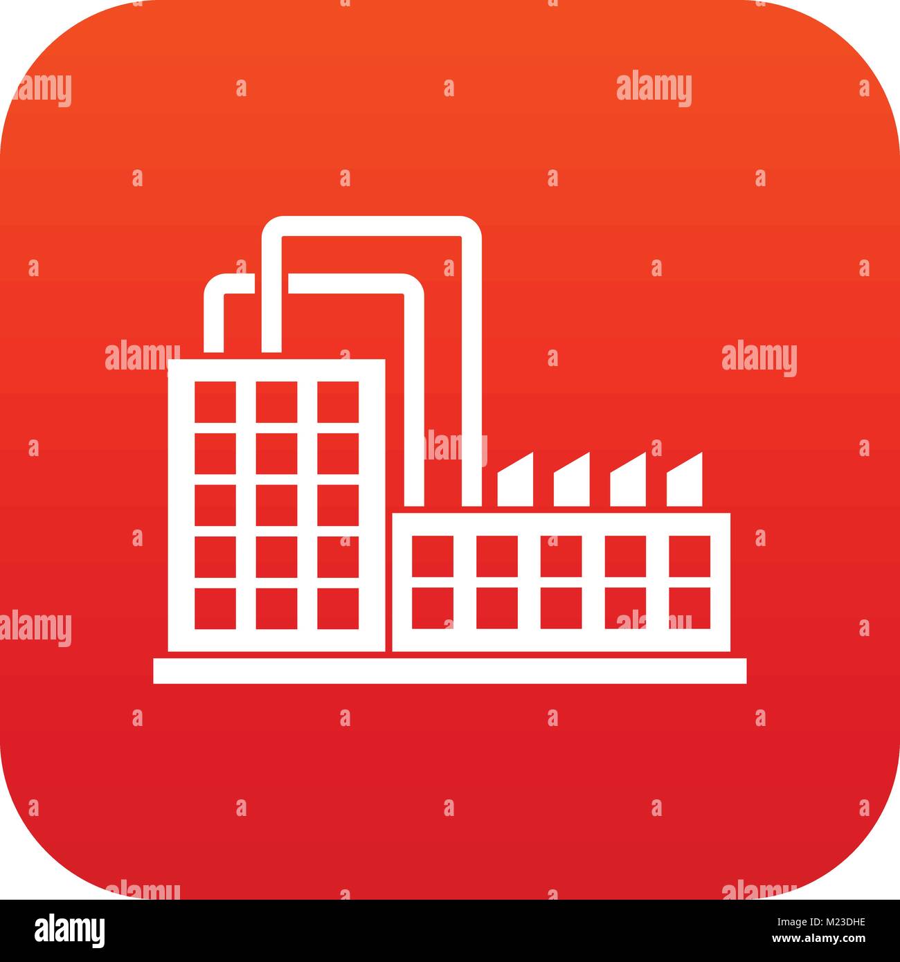 Factory building icon digital red Stock Vector Image & Art - Alamy