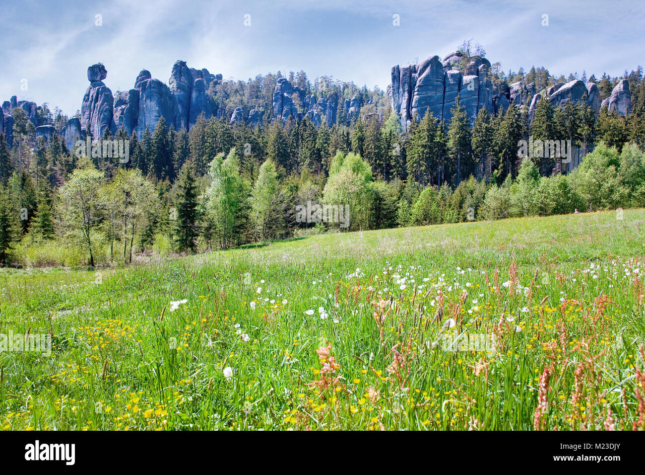 limestone Adrspach rock town - National park of Adrspach - Teplice ...