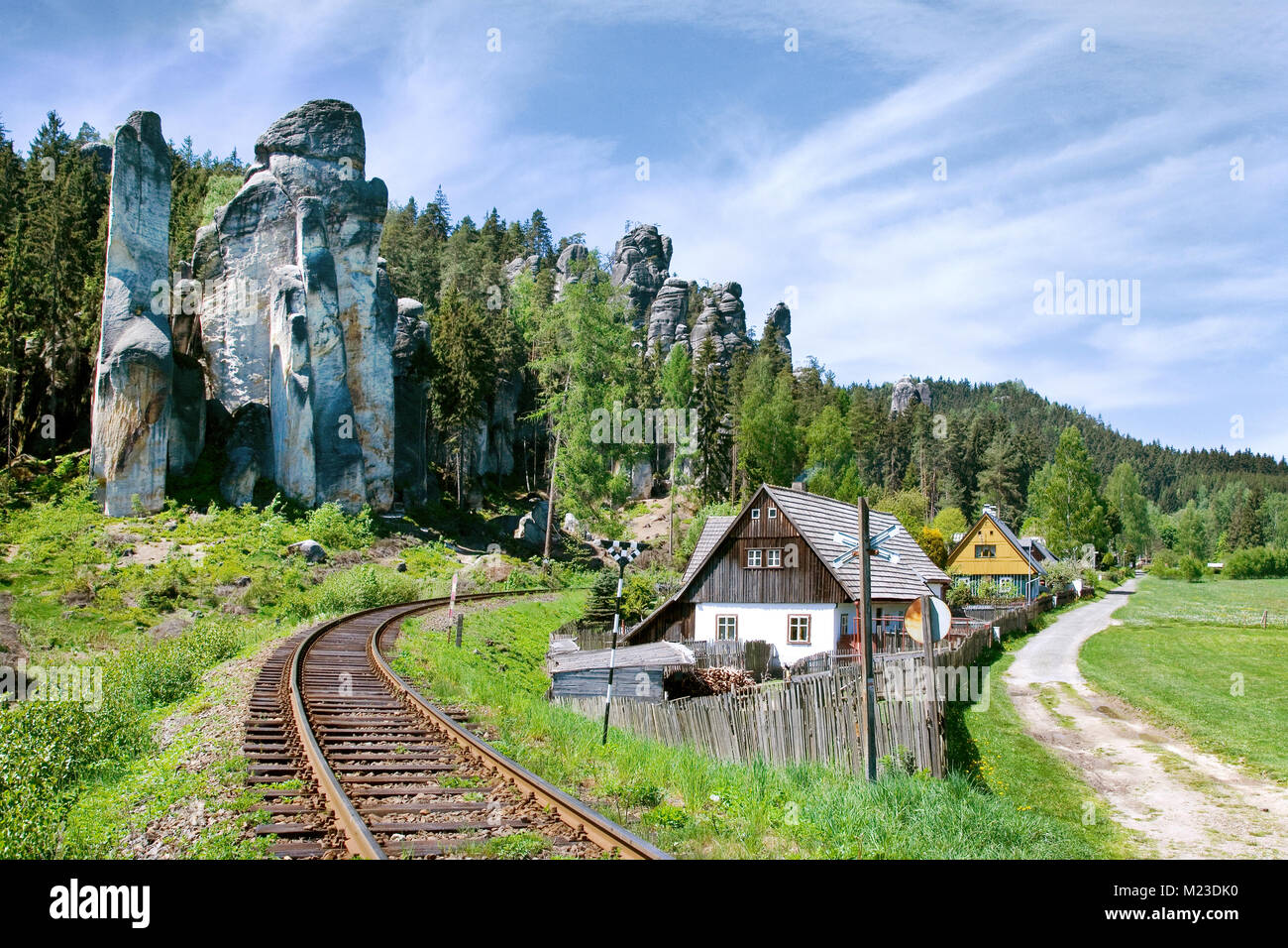 limestone Adrspach rock town - National park of Adrspach - Teplice ...
