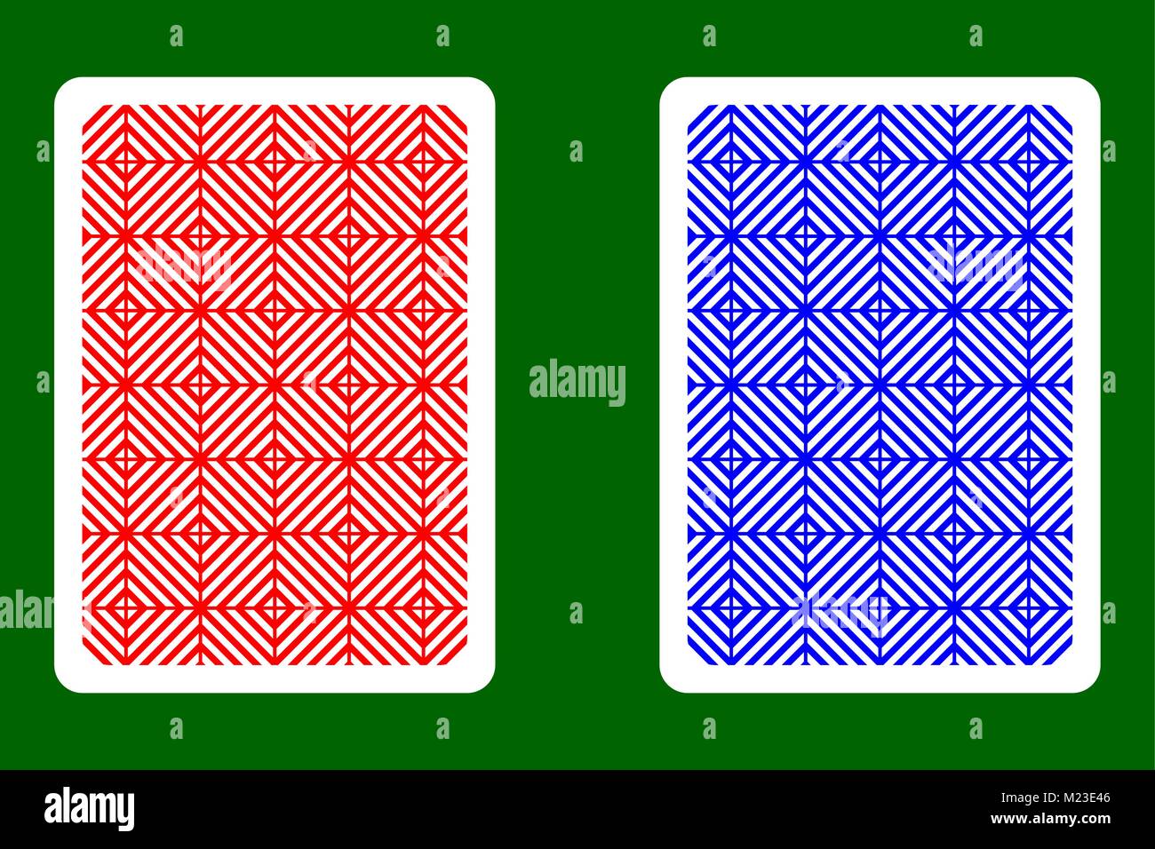 Playing Card Back Designs - square pattern, vector set Stock Vector ...