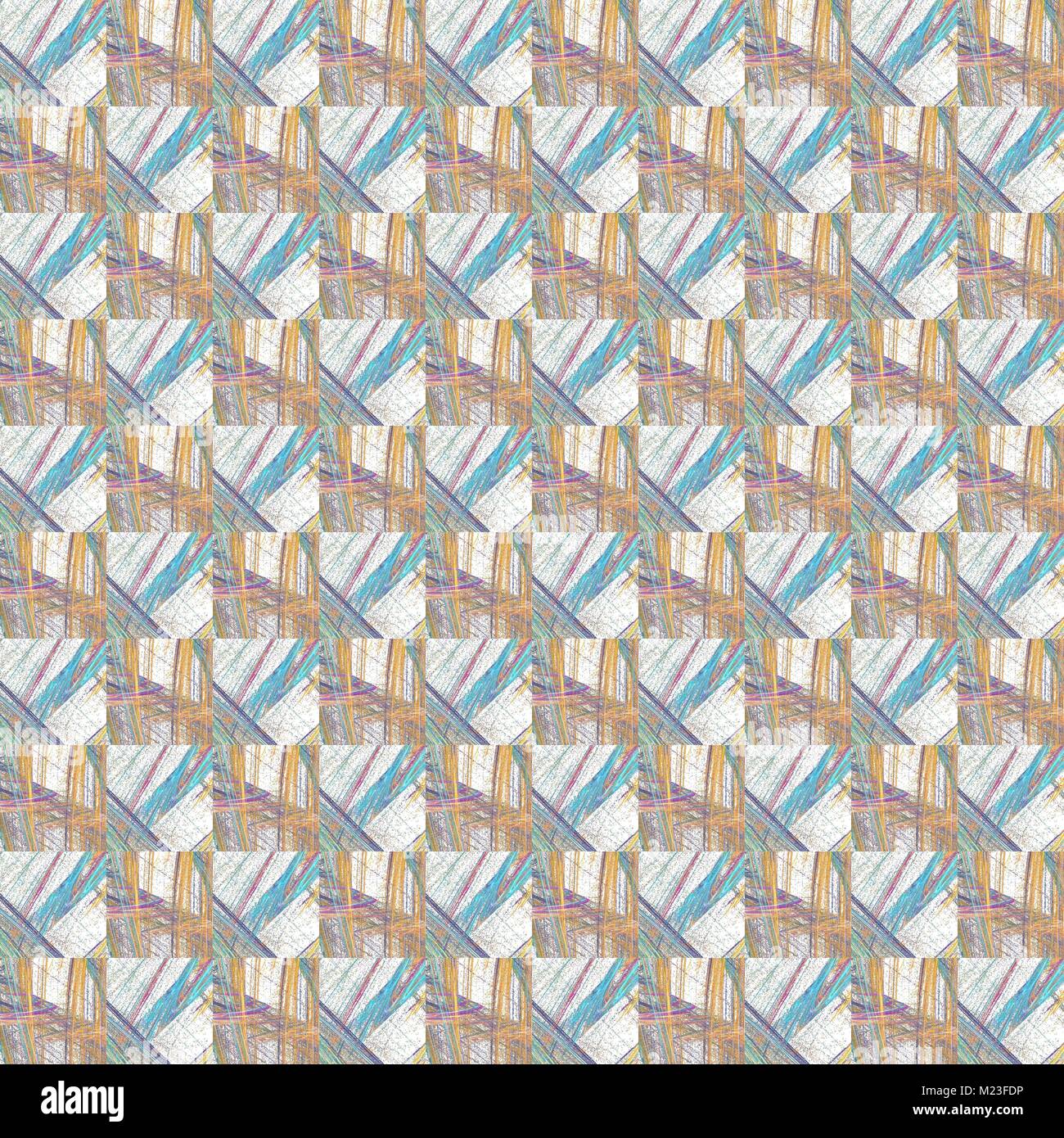 Grunge seamless abstract colorful texture on white background. Arranged ...