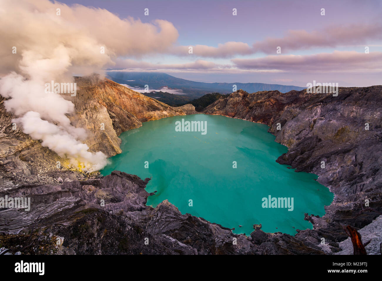 Ijen crater is famous for its blue fire that appear during nightime and ...