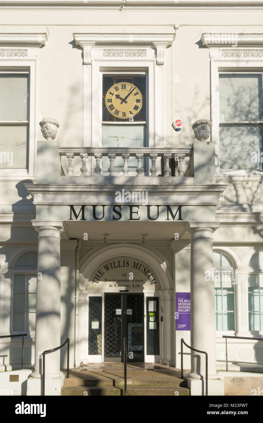 The old town hall, now housing the Willis museum, in Basingstoke town ...