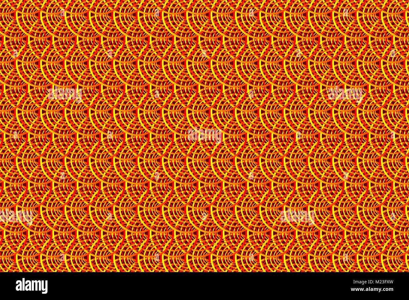 Simple circular background - red and yellow - vector circle pattern ...