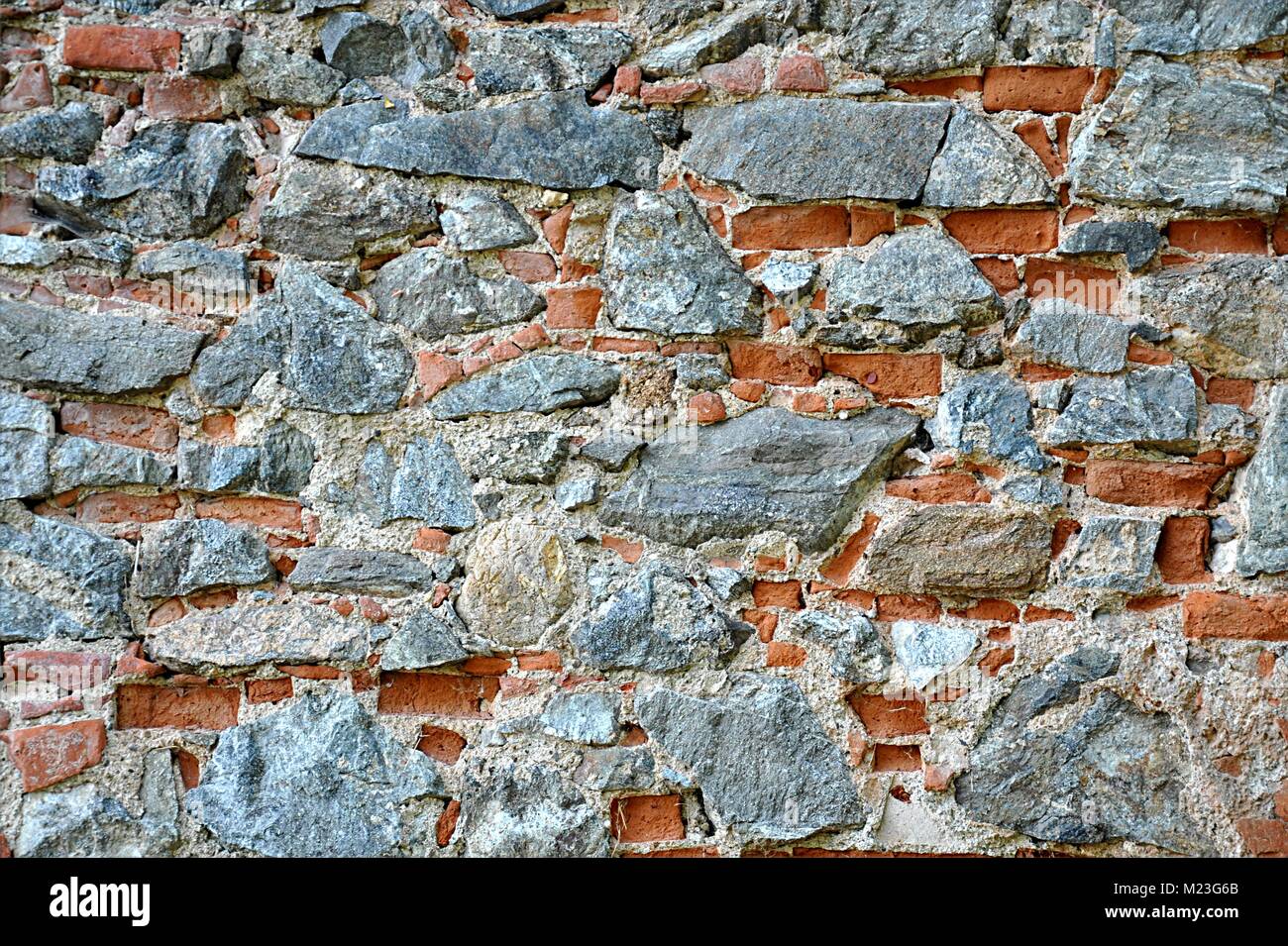 brick and stone wall Stock Photo - Alamy
