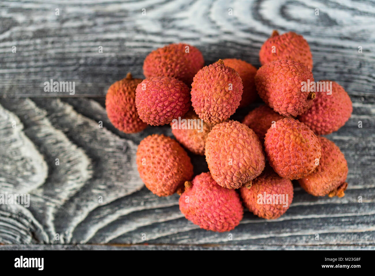 Top view lychee fruit hi-res stock photography and images - Alamy